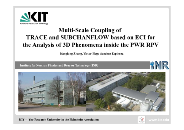 (PDF) Multi-Scale Coupling of TRACE and SUBCHANFLOW based on ECI for the Analysis of 3D ...