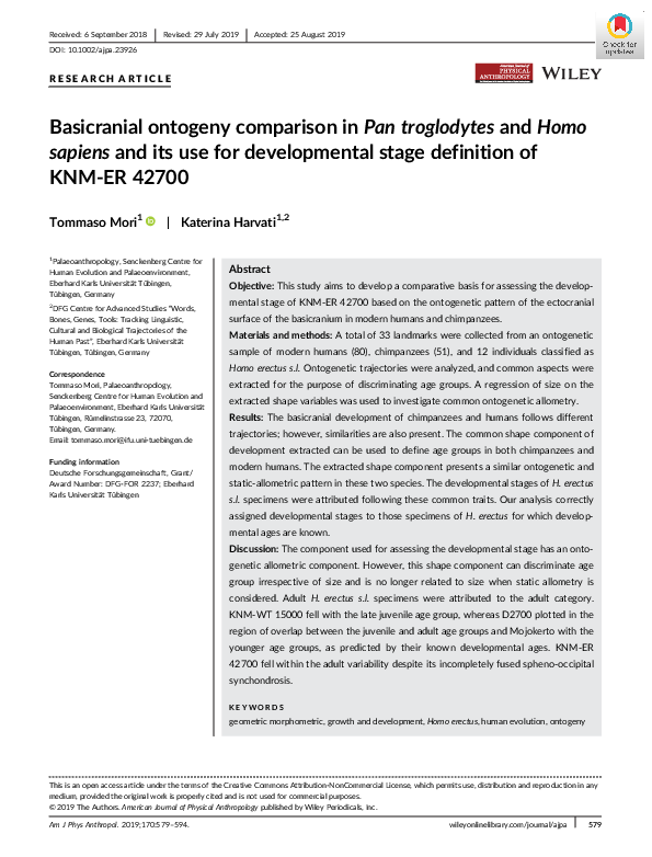 (PDF) Basicranial ontogeny comparison in Pan troglodytes and Homo ...
