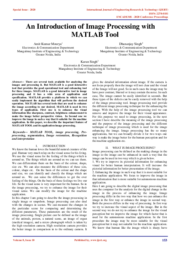 (PDF) An Introduction of Image Processing with MATLAB Tool
