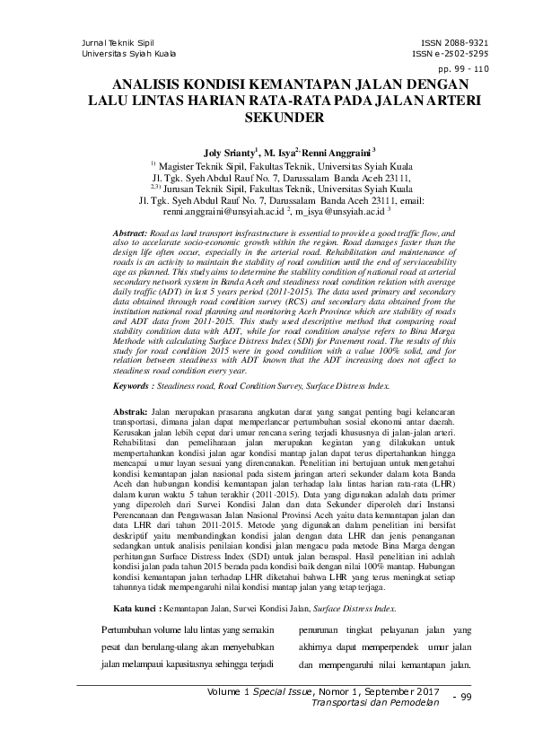 (PDF) Analisis Kondisi Kemantapan Jalan Dengan Lalu Lintas Harian Rata-Rata Pada Jalan Arteri ...