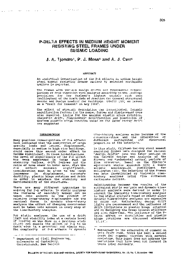 (PDF) P-delta effects in medium height moment resisting steel frames ...