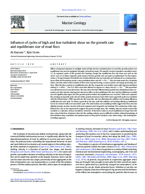 (PDF) Influence of cycles of high and low turbulent shear on the growth ...