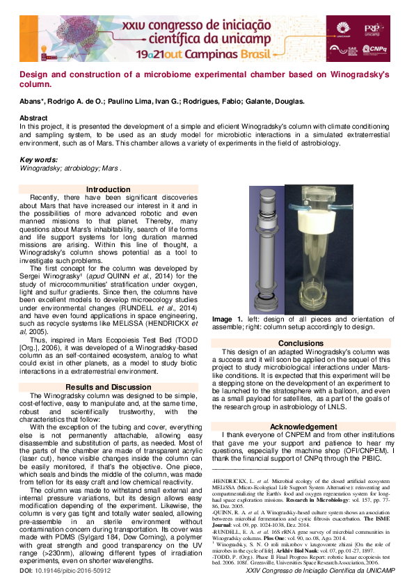 (PDF) Design and construction of a microbiome experimental chamber ...