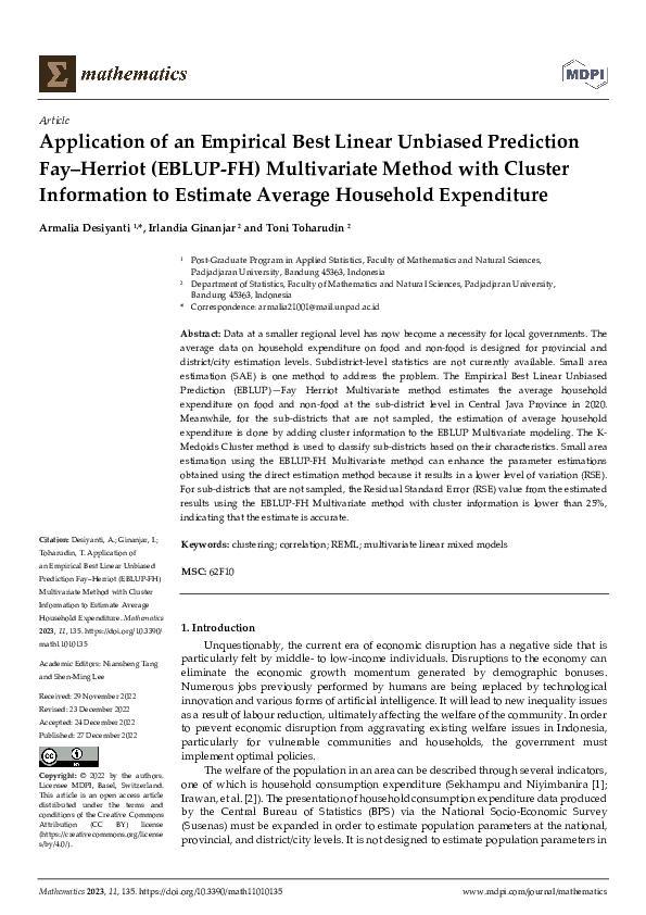 (PDF) Application of an Empirical Best Linear Unbiased Prediction Fay ...
