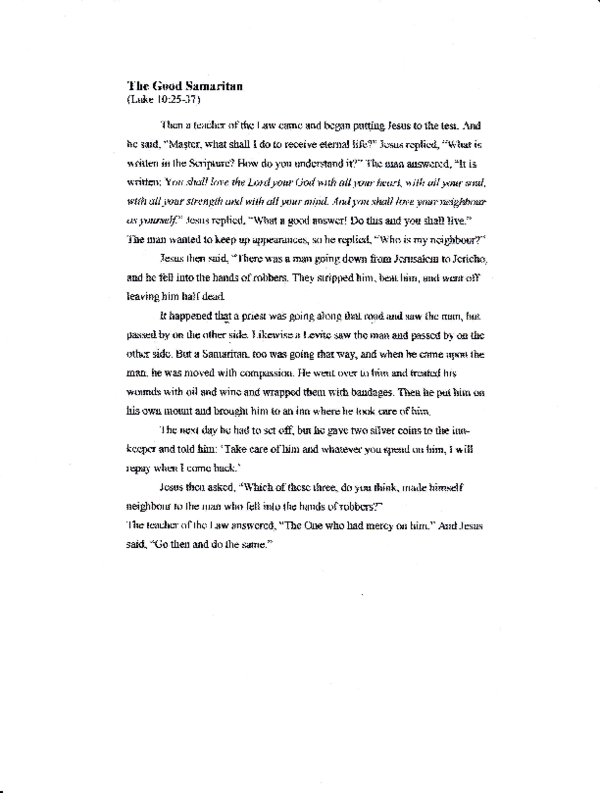 (PDF) The Good Samaritan