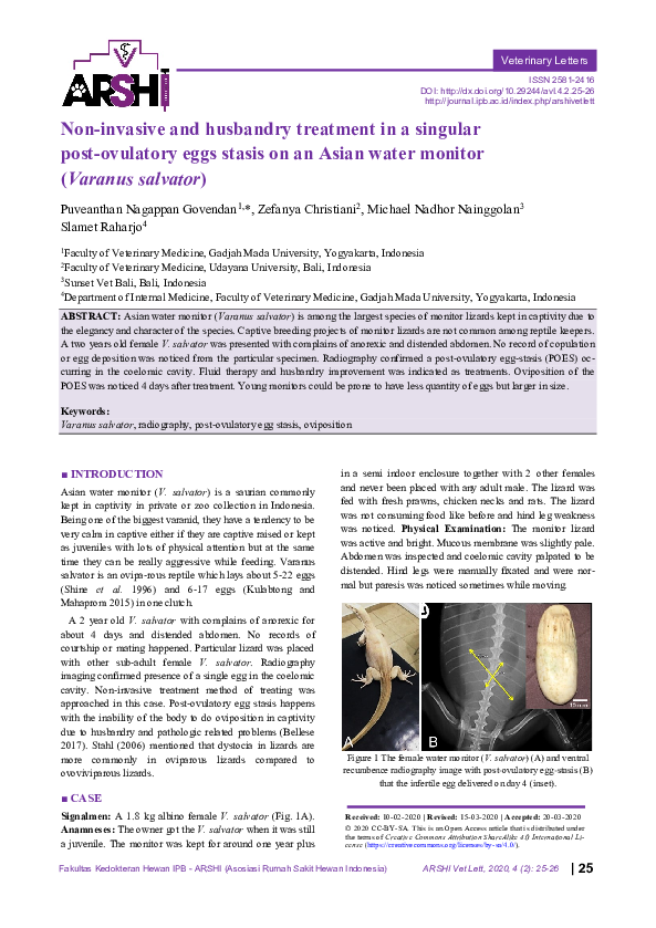 (PDF) Non-invasive and husbandry treatment in a singular post-ovulatory ...