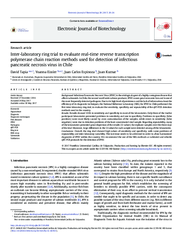 (PDF) Inter-laboratory ring trial to evaluate real-time reverse transcription polymerase chain ...