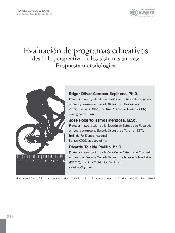 (PDF) Evaluación de programas educativos desde la perspectiva de los sistemas suaves: Propuesta ...
