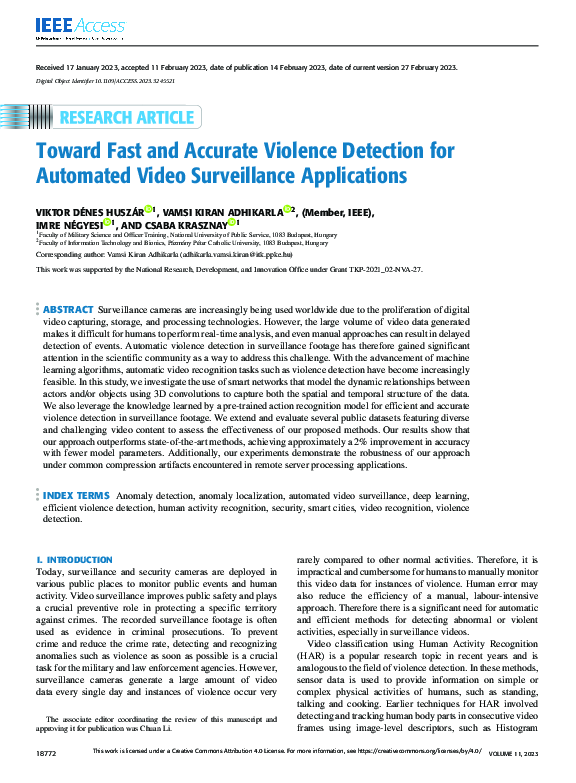 (PDF) Toward Fast and Accurate Violence Detection for Automated Video ...