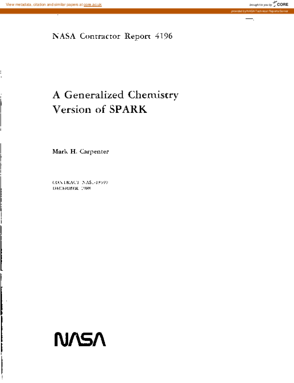(PDF) A generalized chemistry version of SPARK