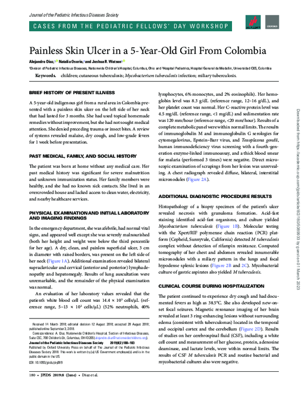 (PDF) Painless Skin Ulcer in a 5-Year-Old Girl From Colombia