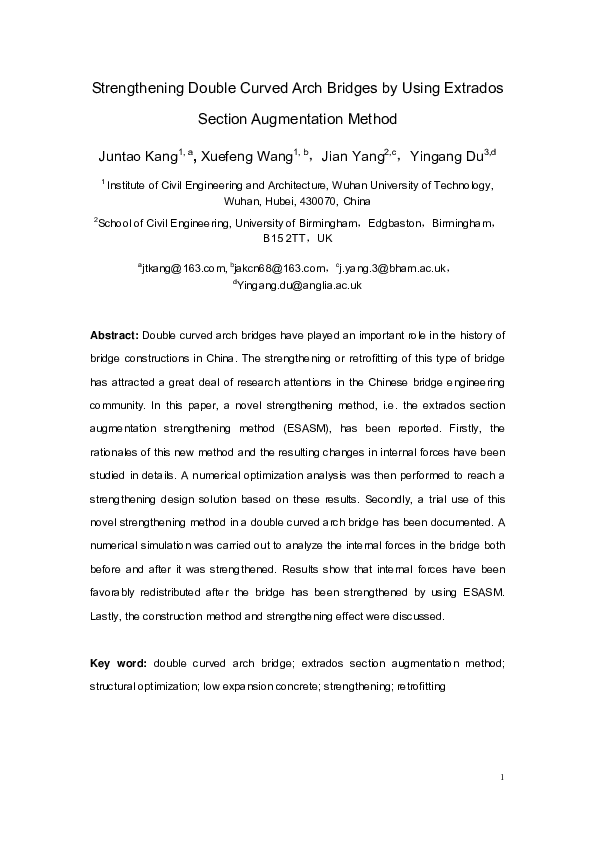 (PDF) Strengthening double curved arch bridges by using extrados ...
