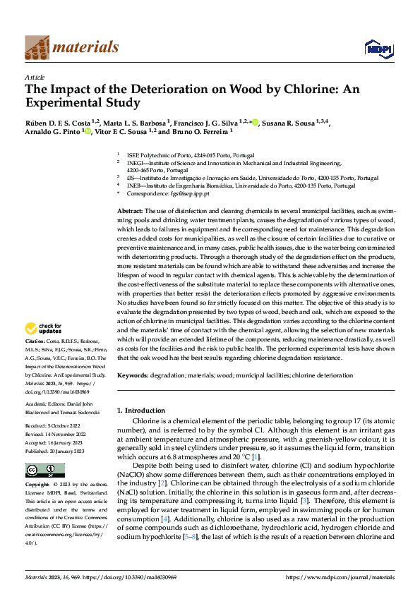 (PDF) The Impact of the Deterioration on Wood by Chlorine: An ...