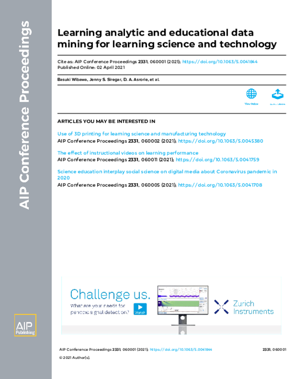 (PDF) Learning analytic and educational data mining for learning ...