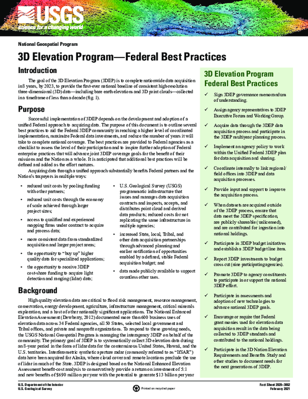 (PDF) 3D Elevation Program—Federal best practices