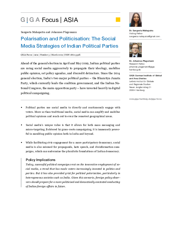 (PDF) Polarisation and Politicisation: The Social Media Strategies of ...