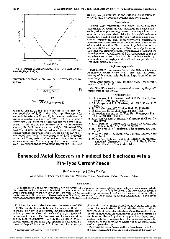 (PDF) Enhanced Metal Recovery in Fluidized Bed Electrodes with a Fin ...