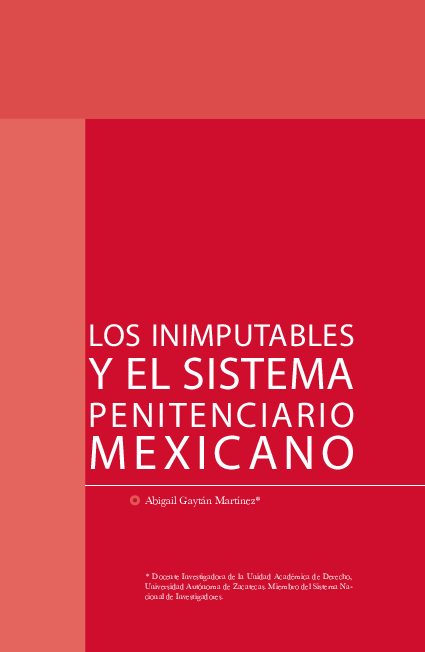 (PDF) Los imputables y el sistema penitenciario en México