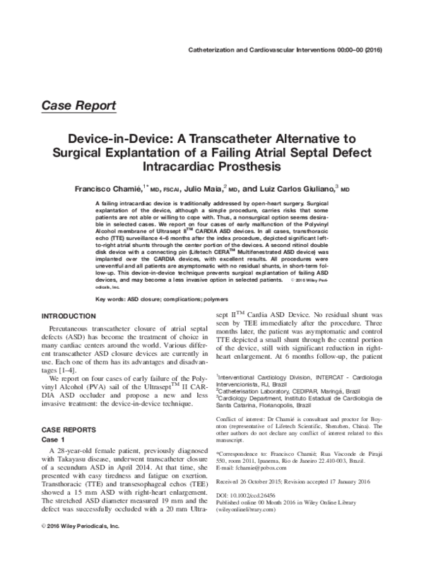 (PDF) Device-in-device: A transcatheter alternative to surgical ...