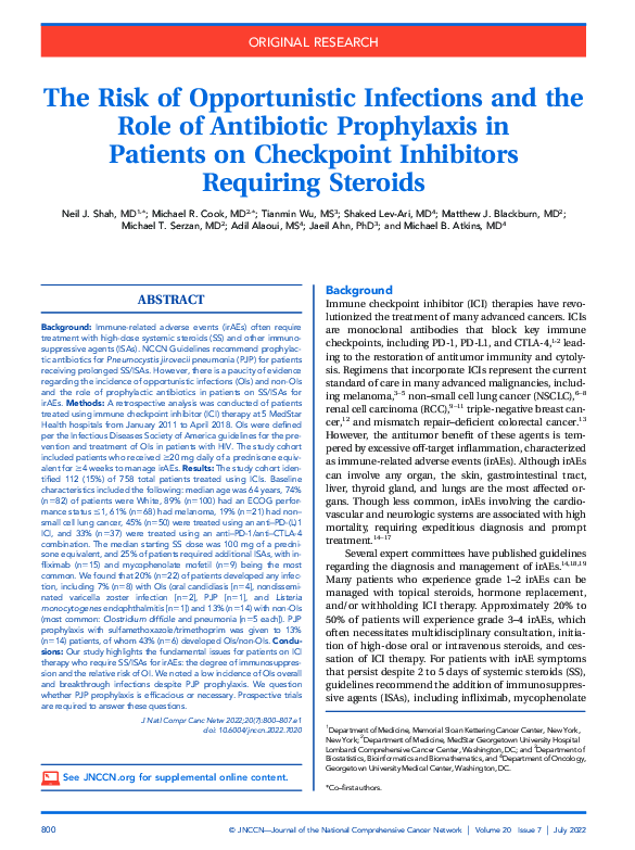(PDF) The Risk of Opportunistic Infections and the Role of Antibiotic ...
