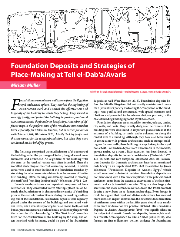 (PDF) Foundation Deposits and Strategies of Place-Making at Tell el-Dab ...
