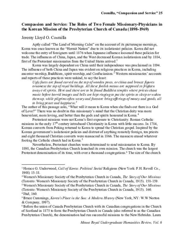 (PDF) Compassion and Service