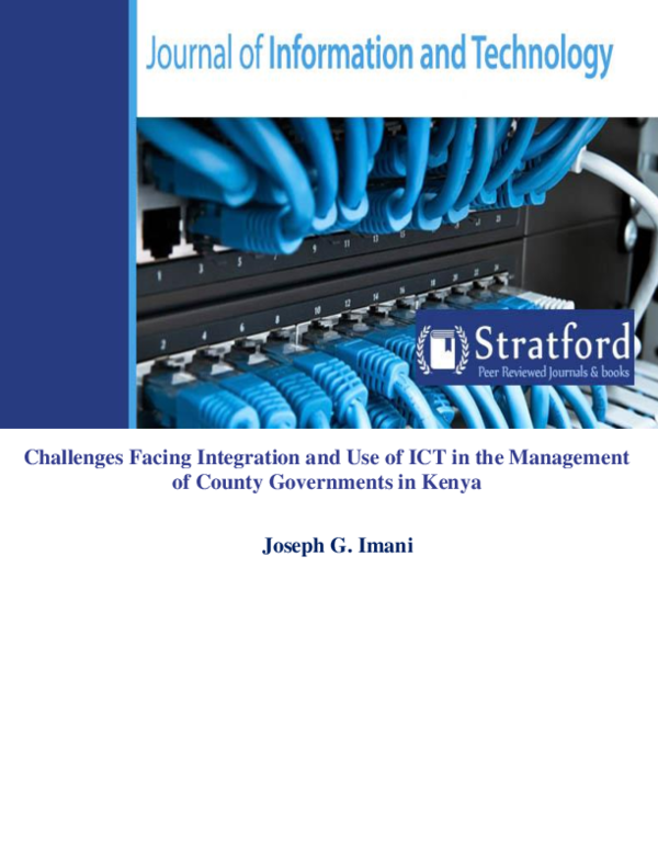 Pdf Challenges Facing Integration And Use Of Ict In The Management Of
