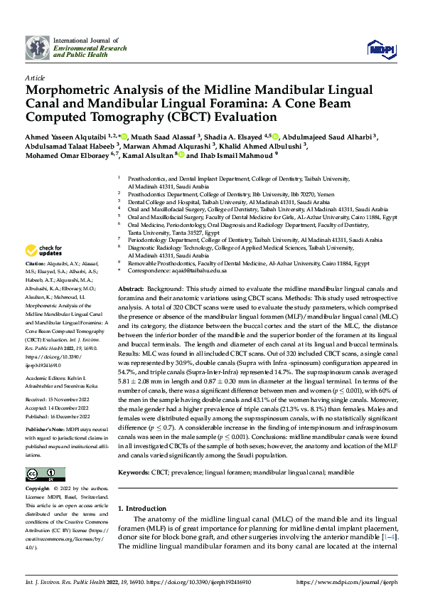 Pdf Morphometric Analysis Of The Midline Mandibular Lingual Canal And Mandibular Lingual