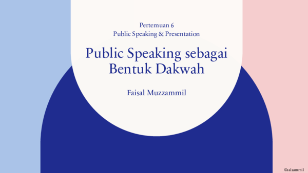 (PDF) Public Speaking & Presentation 06: Public Speaking sebagai Bentuk Dakwah