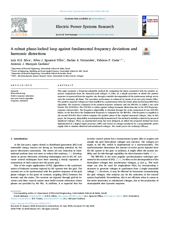 Pdf Frequency Adaptive Phase Locked Loop Design