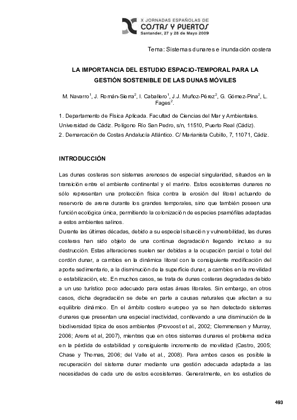(PDF) La Importancia Del Estudio Espacio-Temporal Para La Gestión ...