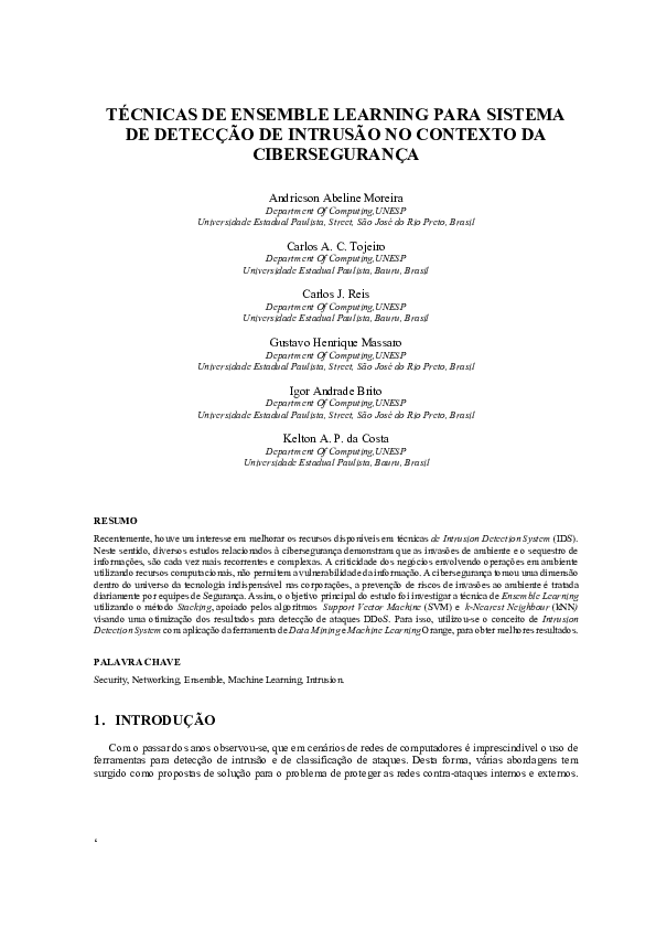 (PDF) Ensemble learning techniques for intrusion detection system in the context of cybersecurity