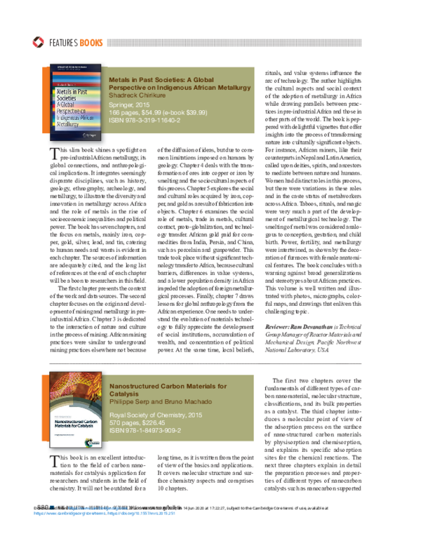 (PDF) Metals in Past Societies: A Global Perspective on Indigenous ...