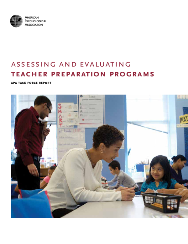 (PDF) Assessing and Evaluating Teacher Preparation Programs | Mary ...