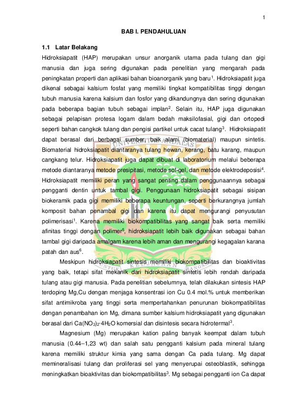 (PDF) Sintesis dan Karakterisasi Mg,Cu-Hidroksiapatit Menggunakan ...
