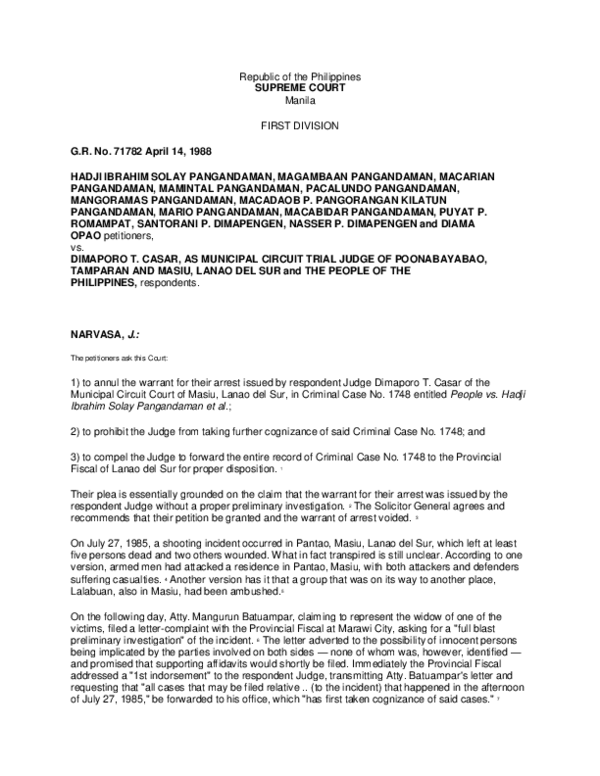 (PDF) Republic of the Philippines SUPREME COURT Manila FIRST DIVISION