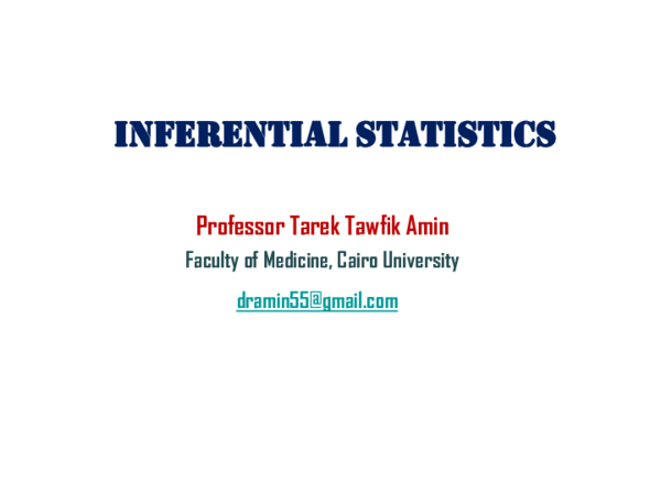 (PDF) Inferential Statistics