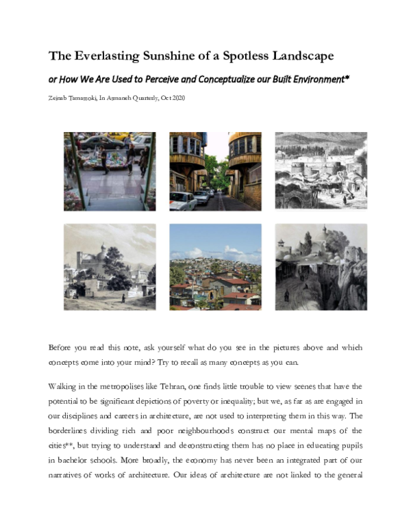 (PDF) The Everlasting Sunshine of a Spotless Landscape