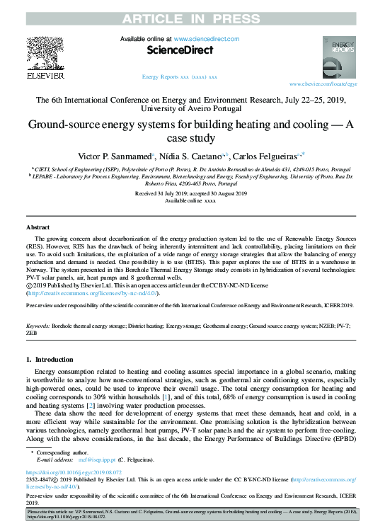 (PDF) Ground-source energy systems for building heating and cooling — A ...