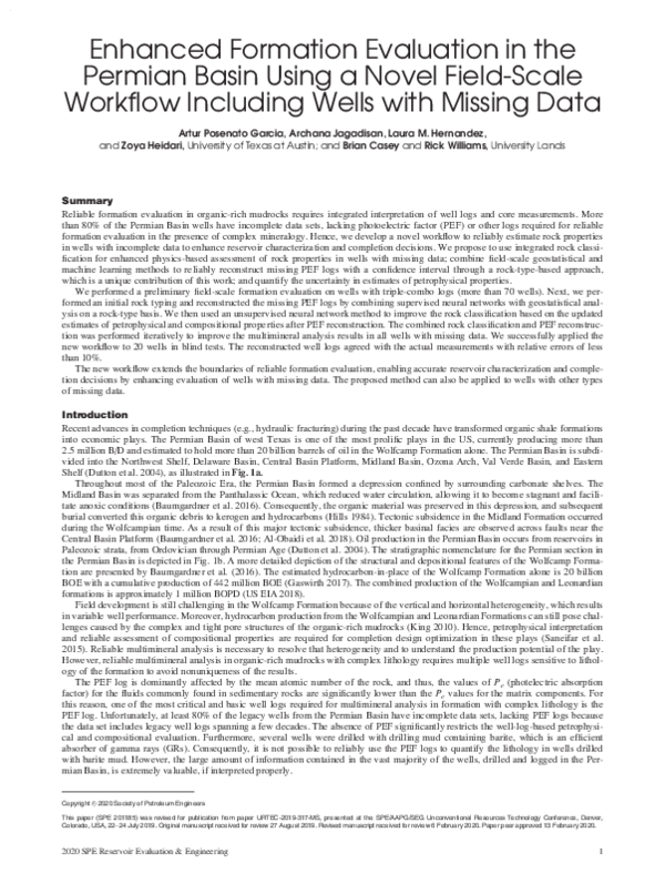 (PDF) Enhanced Formation Evaluation in the Permian Basin Using a Novel ...