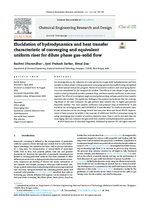 (PDF) Elucidation of hydrodynamics and heat transfer characteristic of ...