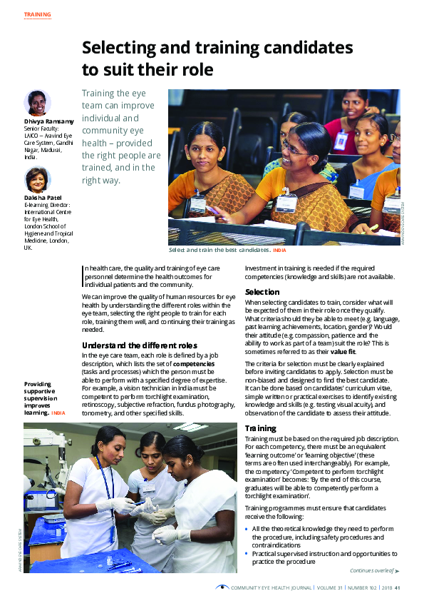 (PDF) Selecting and training candidates to suit their role