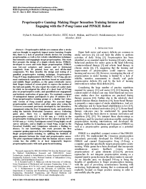 (PDF) Proprioceptive Gaming: Making Finger Sensation Training Intense ...