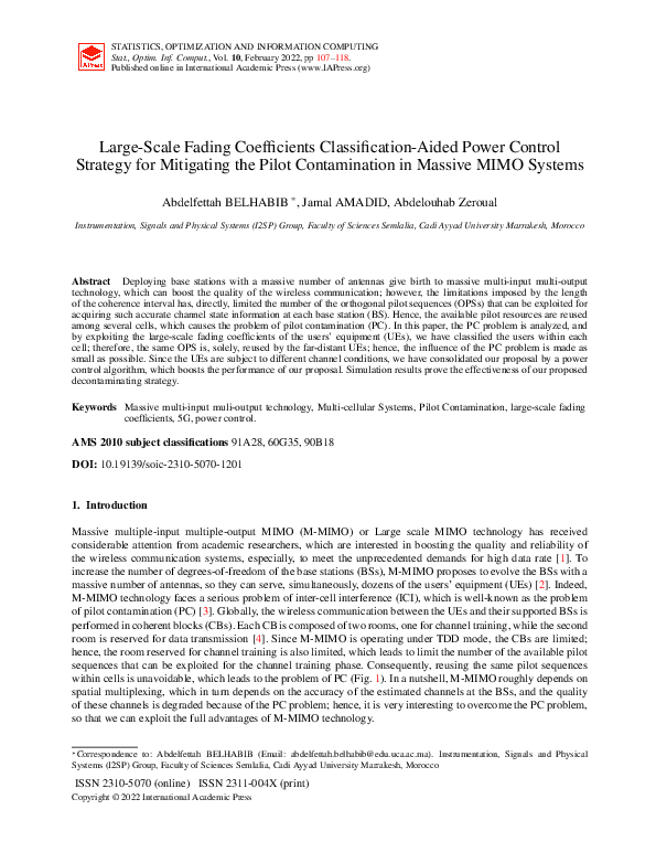 (PDF) Large-Scale Fading Coefficients Classification-Aided Power Control Strategy for Mitigating ...