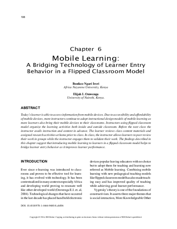 (PDF) Mobile Learning