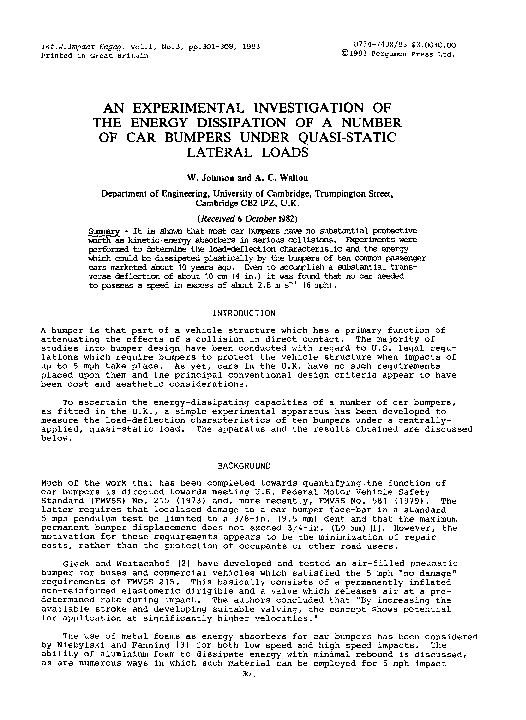 (PDF) An experimental investigation of the energy dissipation of a ...