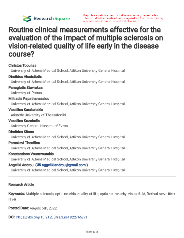 (PDF) Routine clinical measurements effective for the evaluation of the ... (PDF) Routine clinical measurements effective for the evaluation of the ...