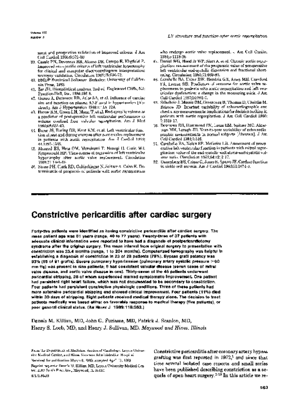 (PDF) Constrictive pericarditis after cardiac surgery | jean paul ...