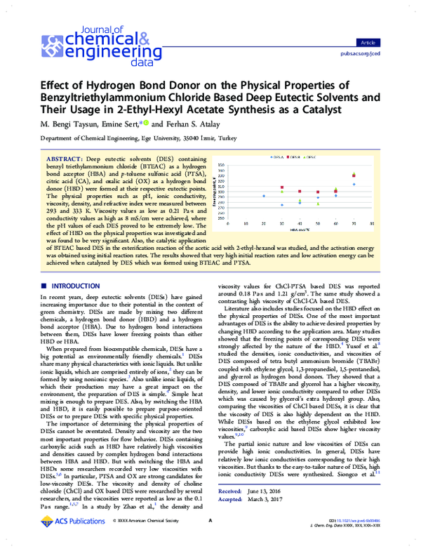 (PDF) Effect of Hydrogen Bond Donor on the Physical Properties of ...