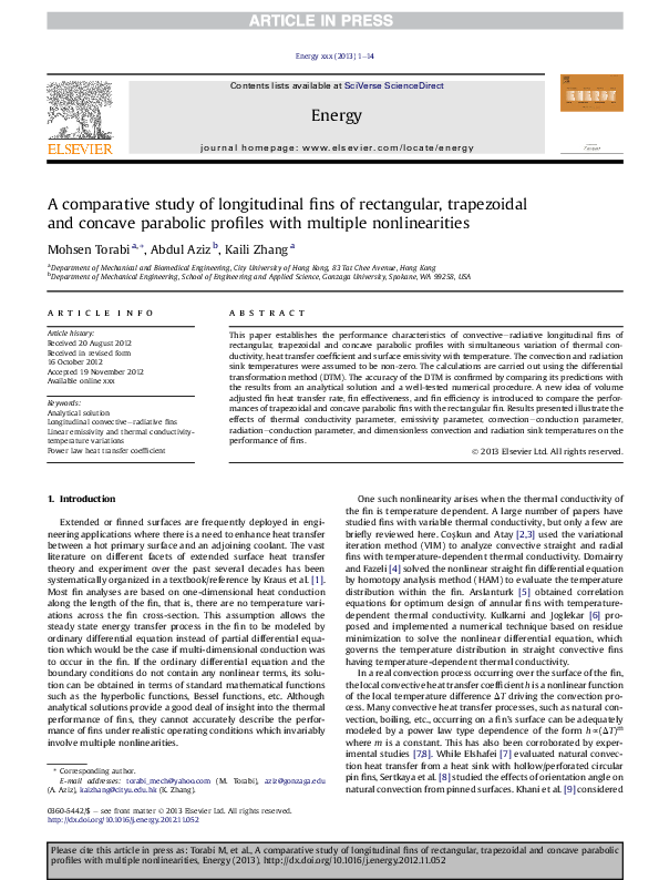 (PDF) A comparative study of longitudinal fins of rectangular ...